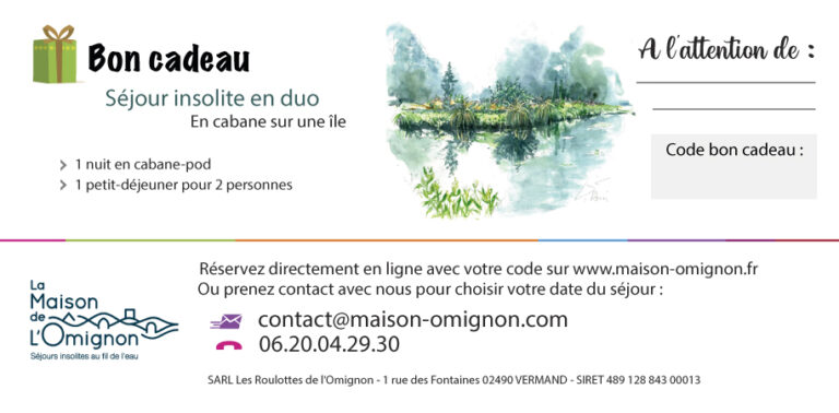 Bon-cadeau à imprimer – La Maison de l'Omignon